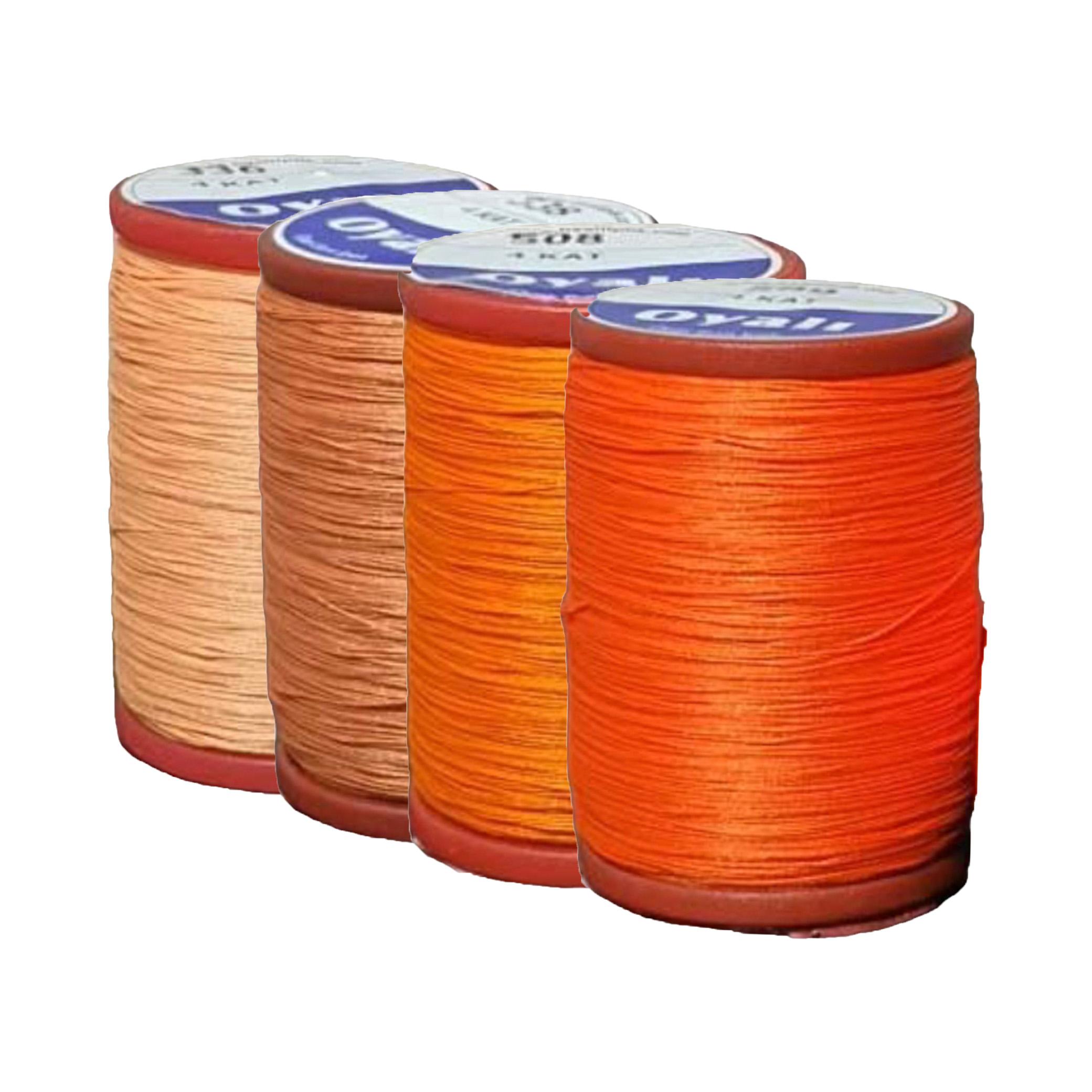 4 Katlı Oyalı Suni İpek İplik Turuncu Tonları - 59.95 TL